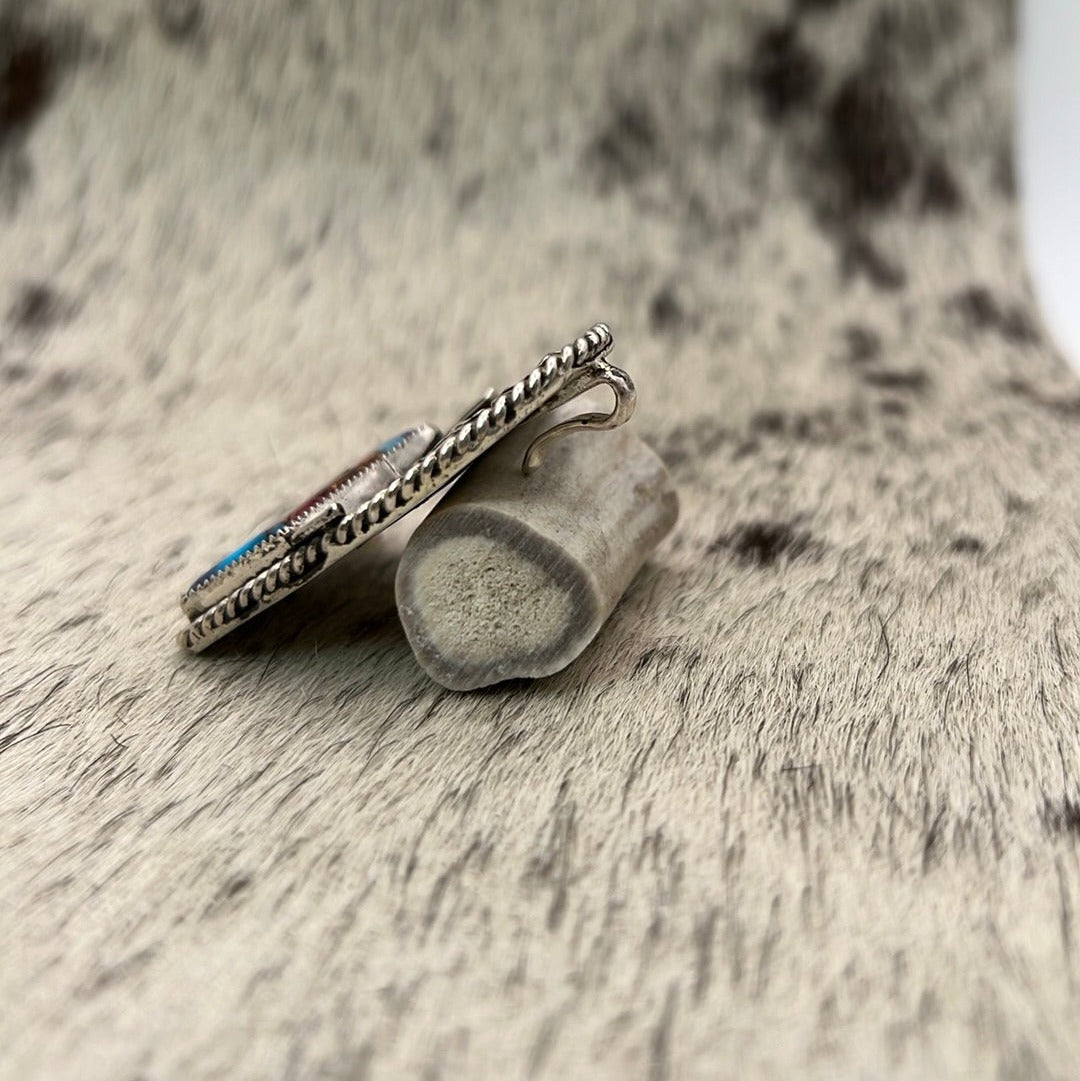 Purple Dahlia Kingman Turquoise bar with Bucking horse – Pearls and ...